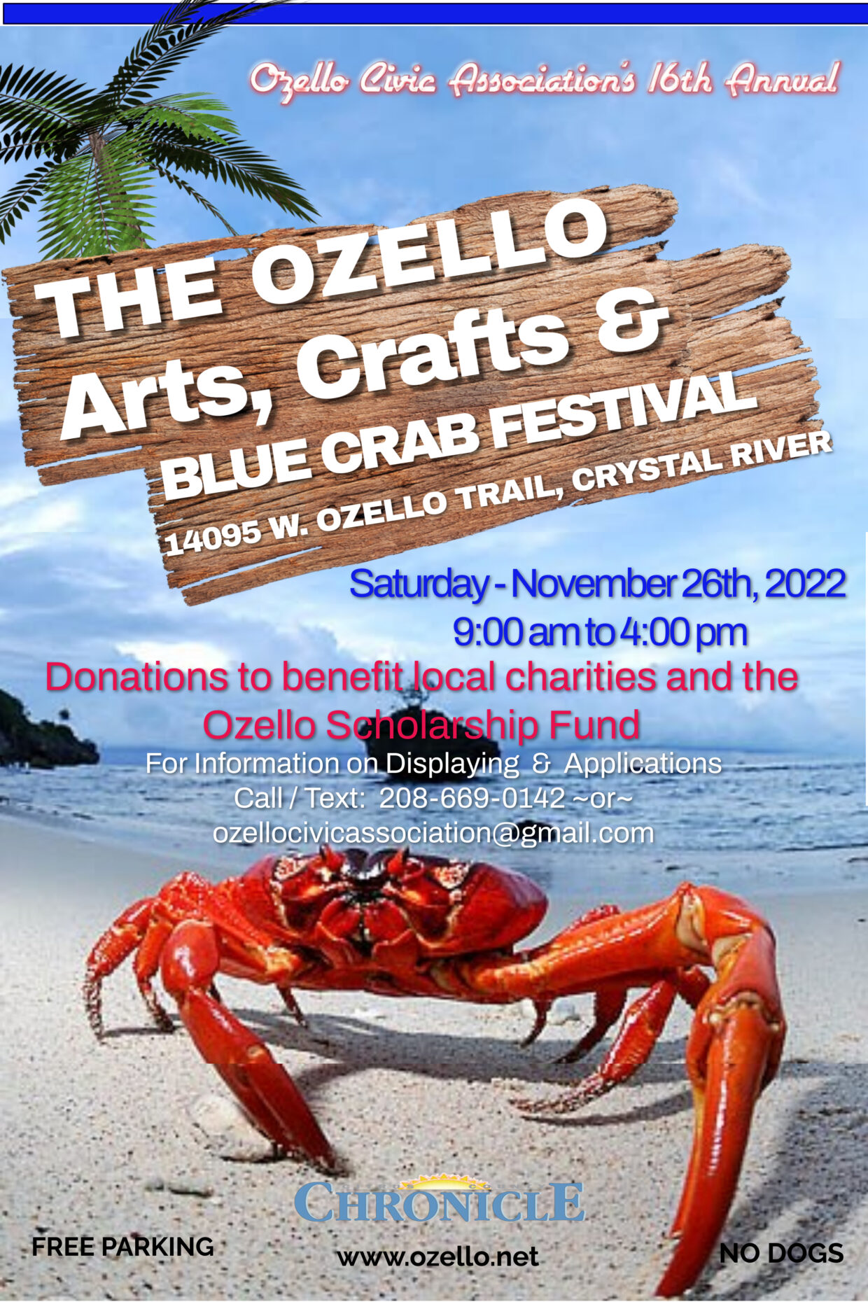 Ozello’s 16th Annual Arts, Crafts & Blue Crab Festival - 93.7 K COUNTRY